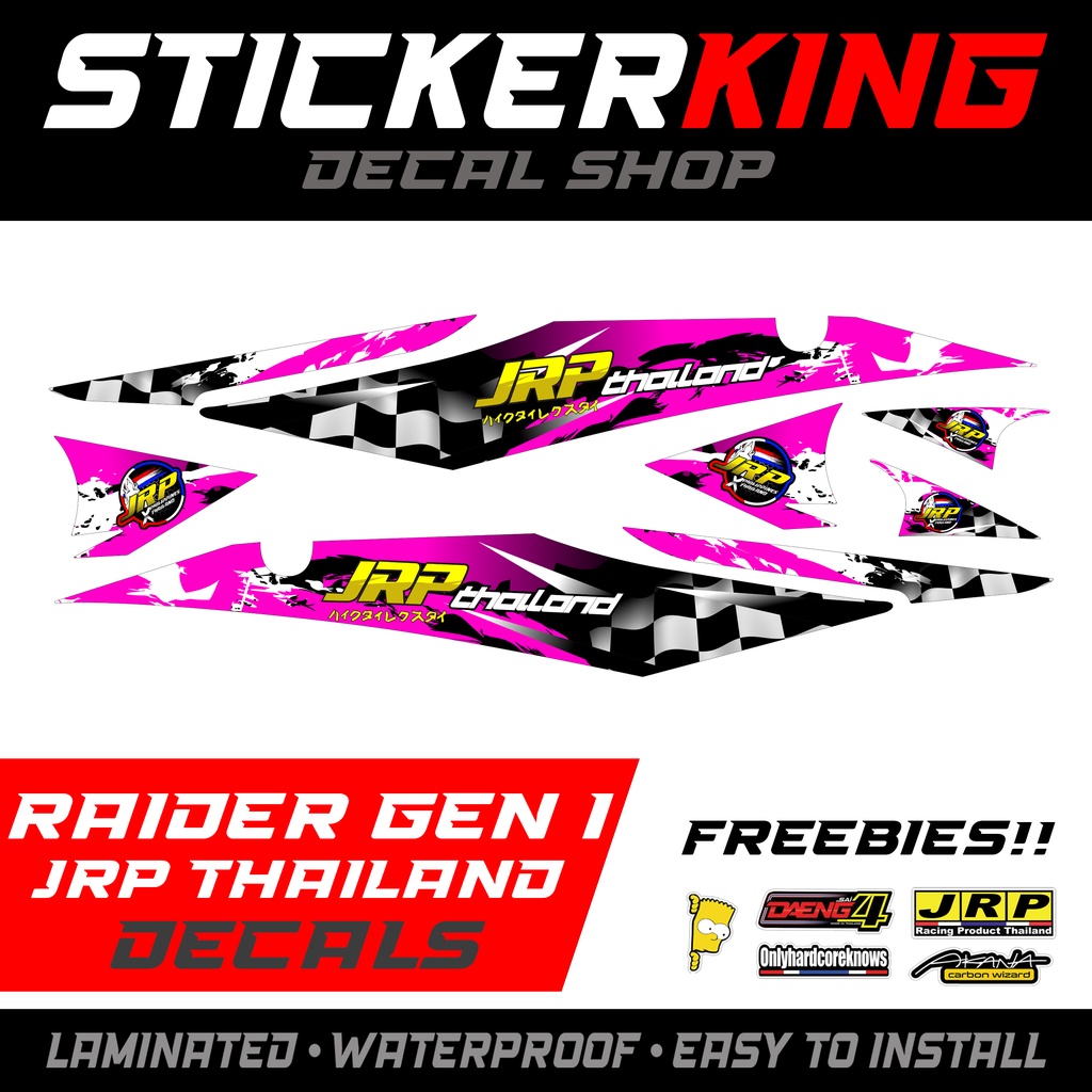 RAIDER GEN1 JRP THAILAND DECALS (PINK) | Shopee Philippines