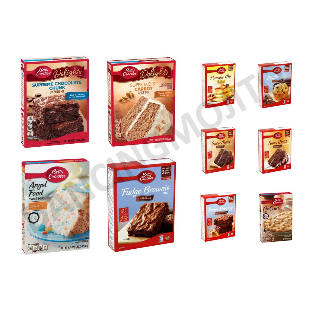 Betty Crocker Cake Mix (Tepung Kek Segera) - Assorted Flavours | Shopee ...