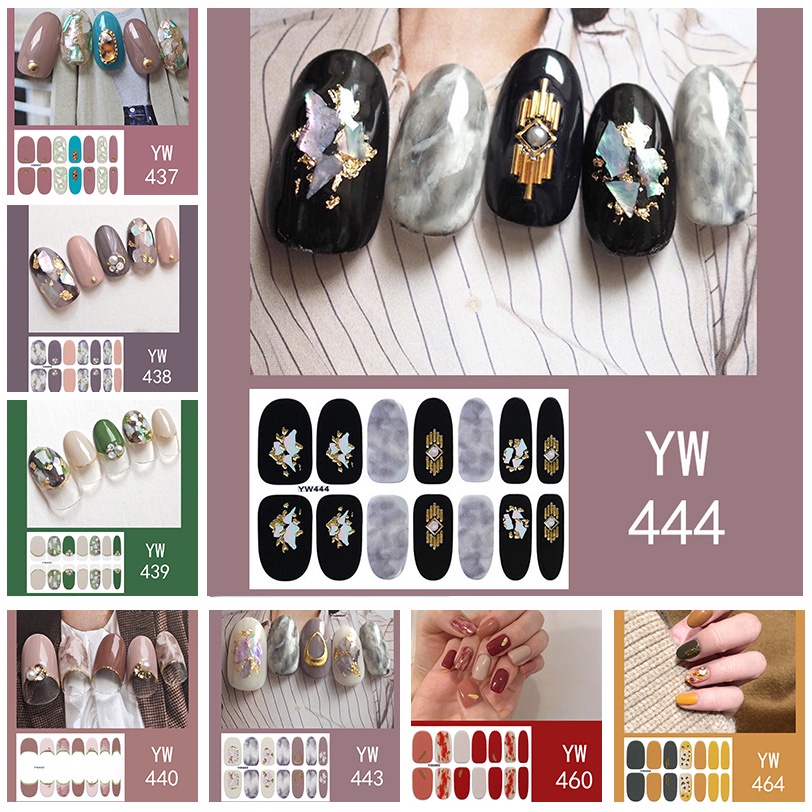 Women Fashion Nail Sticker Waterprrof Set Nail Art Nail Sticker design ...