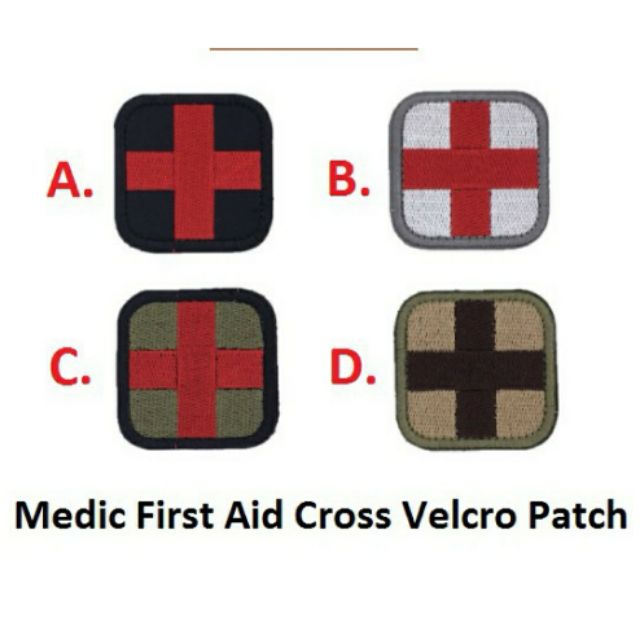 MEDIC FIRST AID CROSS VELCRO PATCH | Shopee Philippines