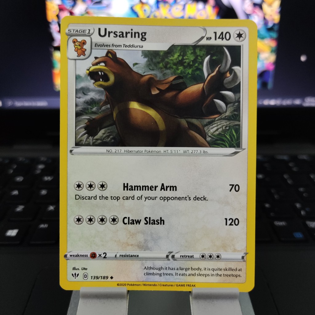 Ursaring | Darkness Ablaze 139/189 | Pokemon Trading Card | Shopee ...