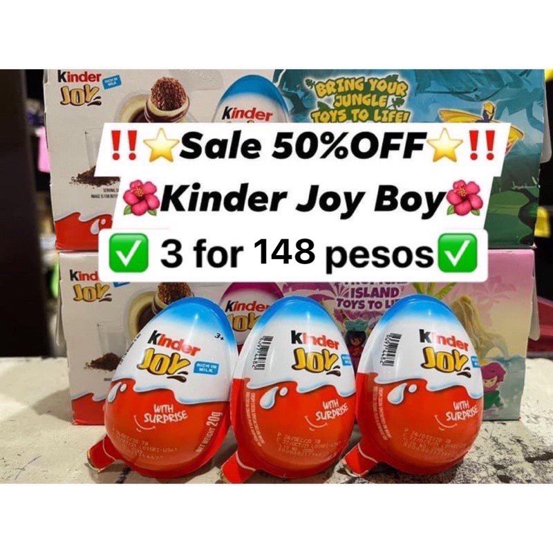 SALE‼️ 3 PCS KINDER JOY SURPRISE EGG FOR ONLY 148 | Shopee Philippines