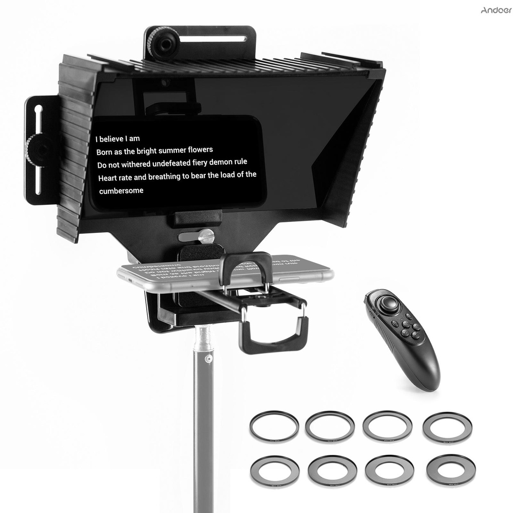 [COD]Universal Teleprompter Portable Prompter With Bt Remote Control ...