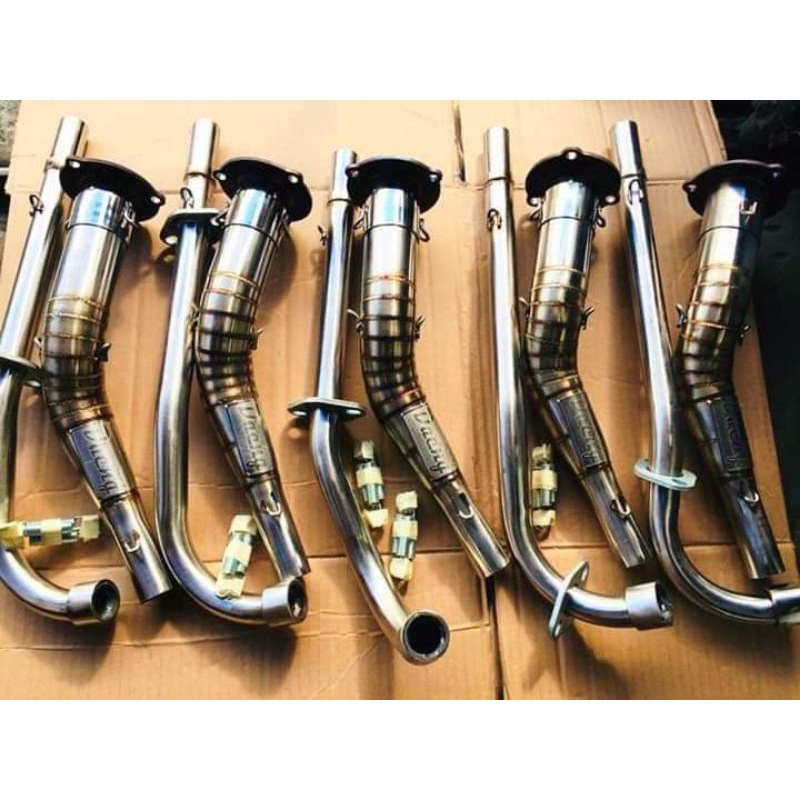 STAINLESS BIG ELBOW 51mm, DAENG EMBLEM FOR RAIDER150 CARB | Shopee ...