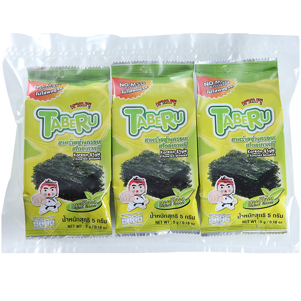 Taberu Roasted Korean Style seaweed (5g*3) | Shopee Philippines