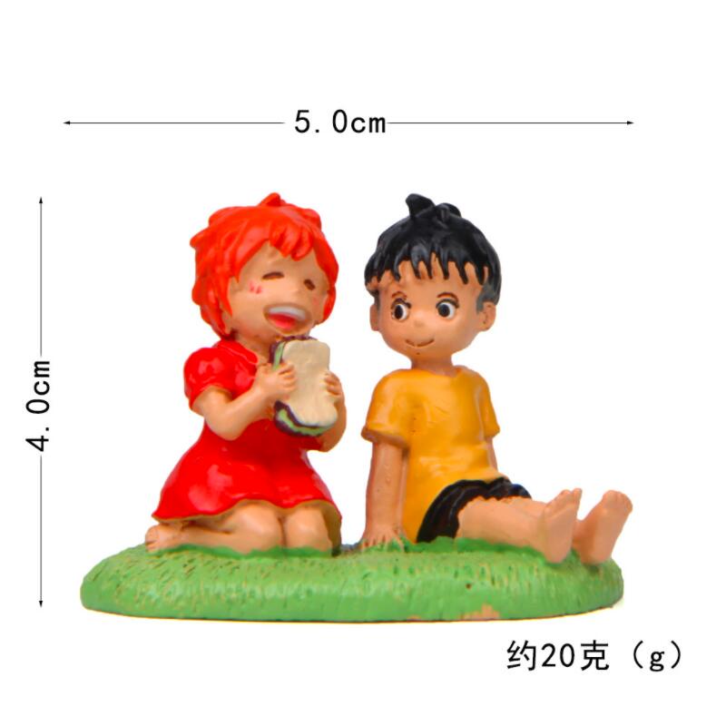 Hayao Miyazaki Ponyo on the Cliff by the Sea Mini Figures Cute Ponyo ...