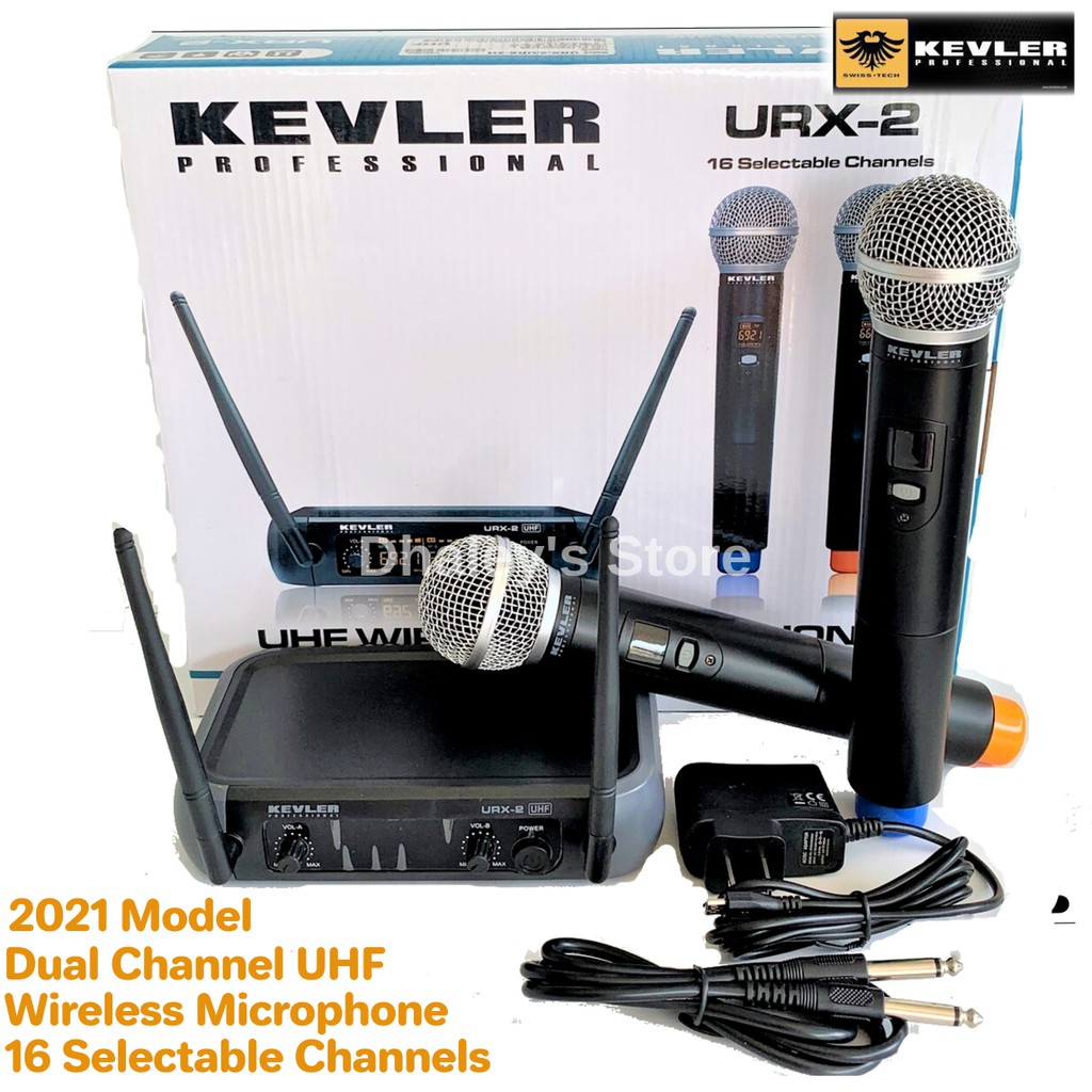 Original Kevler URX-2/URX-2H Dual Channel Wireless Microphone 16 ...