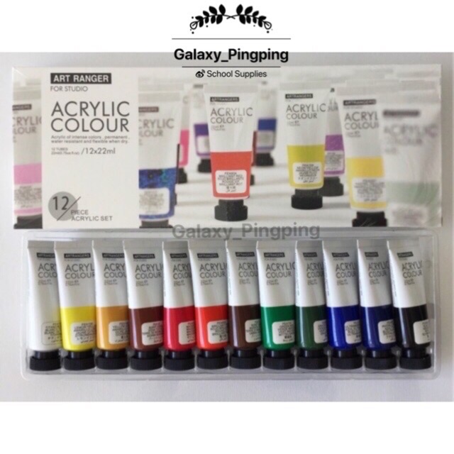 Art Rangers Acrylic Paint (12 tubes/22ml) | Shopee Philippines