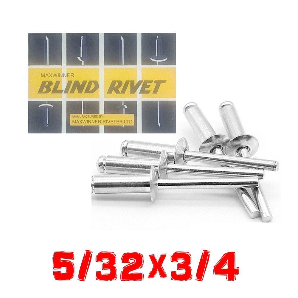 Blind Rivets Per Box 1/8 X 1/2 5/32x1/2 3/16x1/2 1/8x3/4 5/32x3/4 3 ...