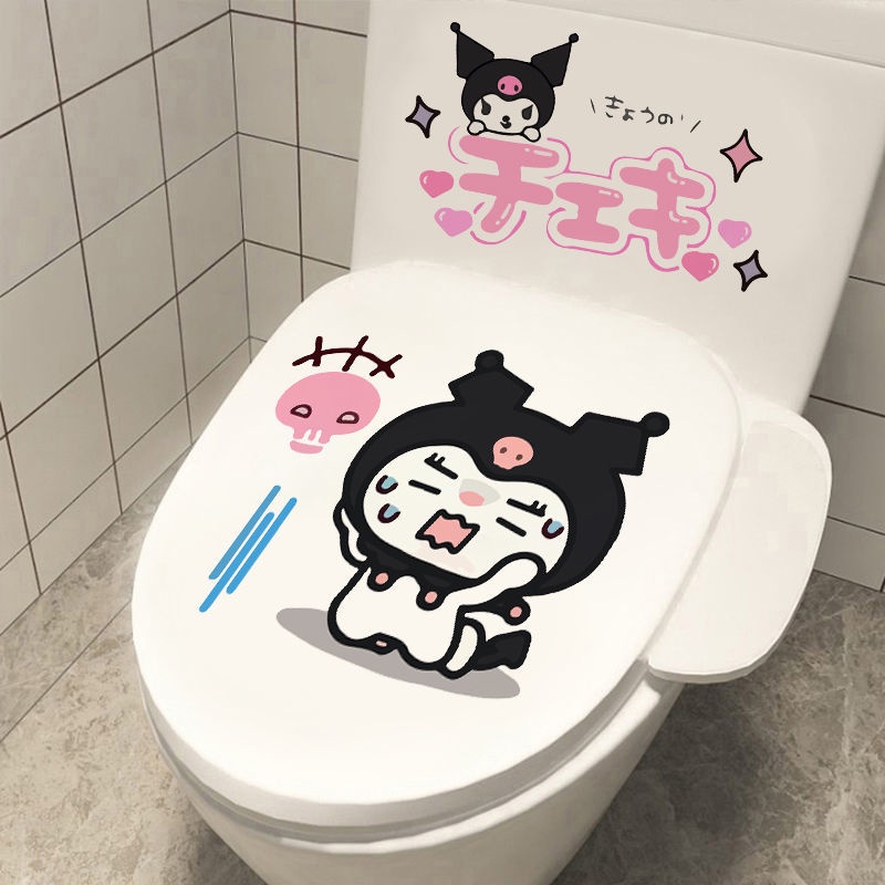 Toilet Stickers Kuromi Cute Wall Sticker 2022 Fashion Pvc Waterproof ...