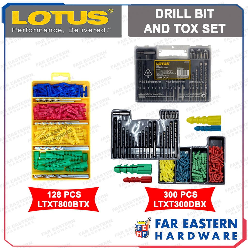 LOTUS Drill Bit and Tox 128pcs | 300pcs Set LTAC | Shopee Philippines