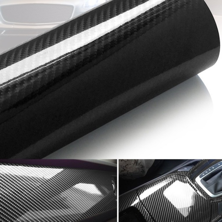 6D HIGH GLOSSY CARBON FIBER VINYL FILM STICKER 30cm*50cm CARBON LODI ...