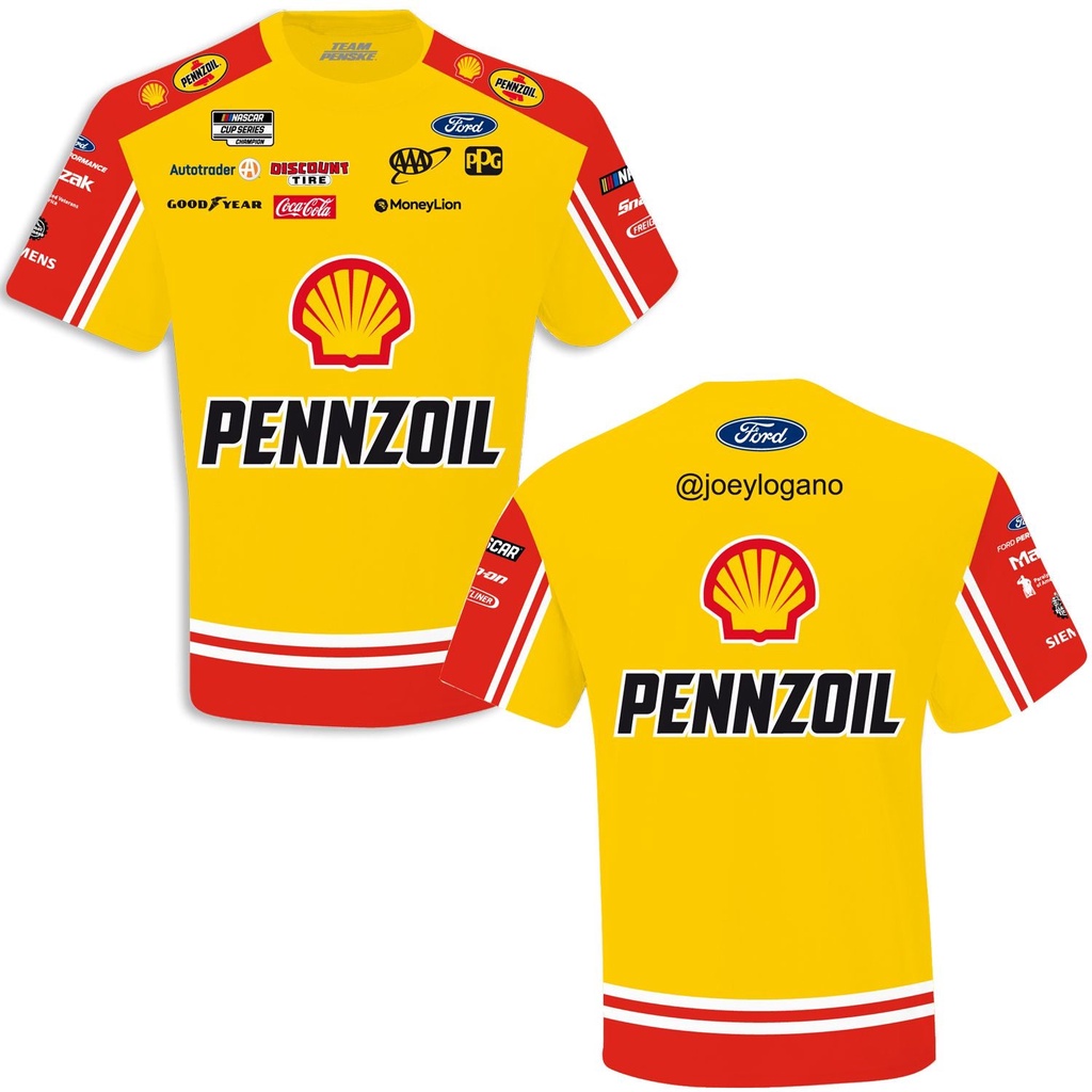 Joey Logano 2022 Shell Pennzoil Sublimated Uniform Pit Crew T-Shirt ...
