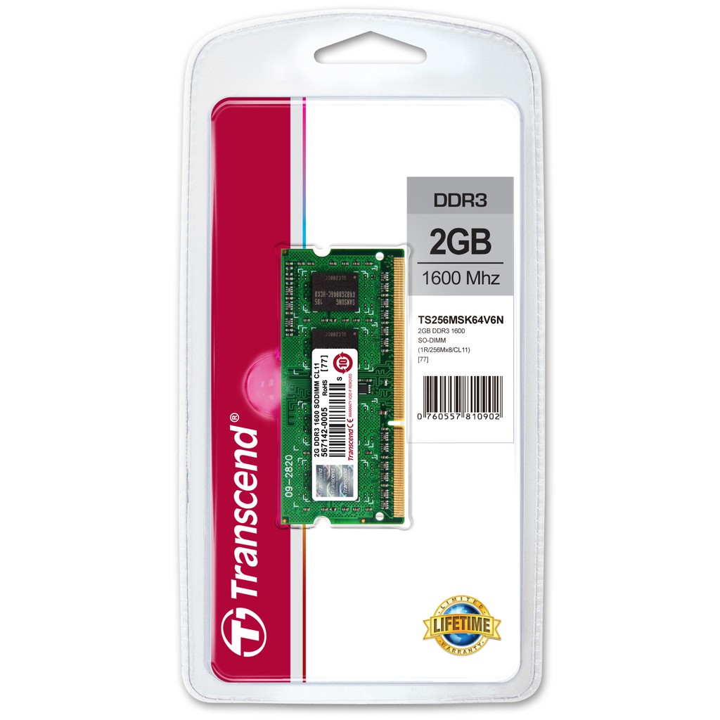 Transcend 2GB DDR3 1600MHz SO-DIMM Laptop Memory | Shopee Philippines