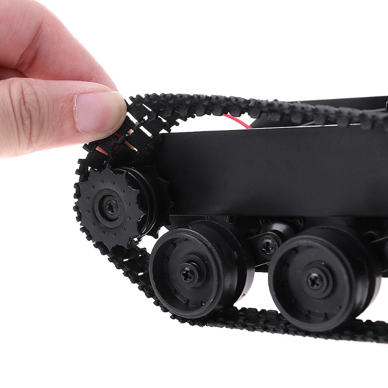 Rc Smart Tank Car Chassis Kit Rubber Track Crawler Para Sa Arduino 130 ...