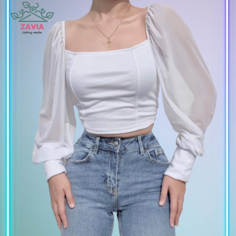 BSCO Arla White Crop Top | Shopee Philippines