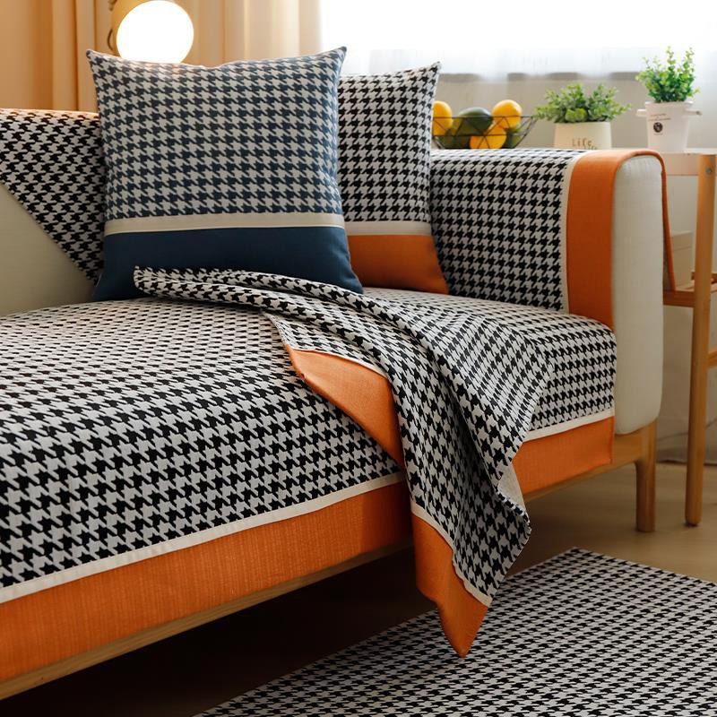 Houndstooth Sofa Cushion Four Seasons Universal Cushion Light Luxury ...
