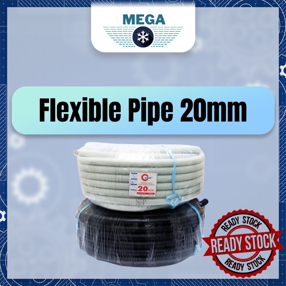 CYBER PVC Conduit Corrugated Flexible Pipe 20mm Flexible Electrical ...