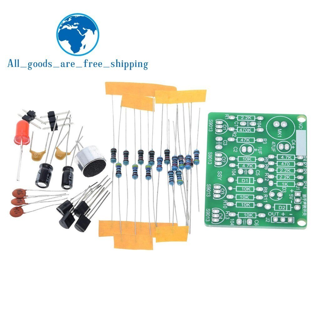 TZT Electronic Acoustic Clap Control Switch DIY Kit Sound Sensor ...