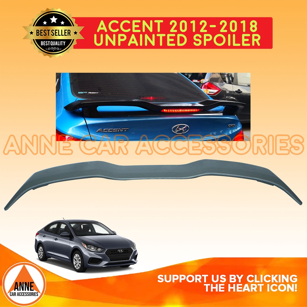 High Quality Unpainted Spoiler for Hyundai Accent Sedan 2012 - 2018 ...