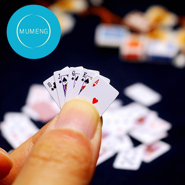 MUMENG Same Paragraph Mini Playing Cards Miniature Small Poker Pocket ...
