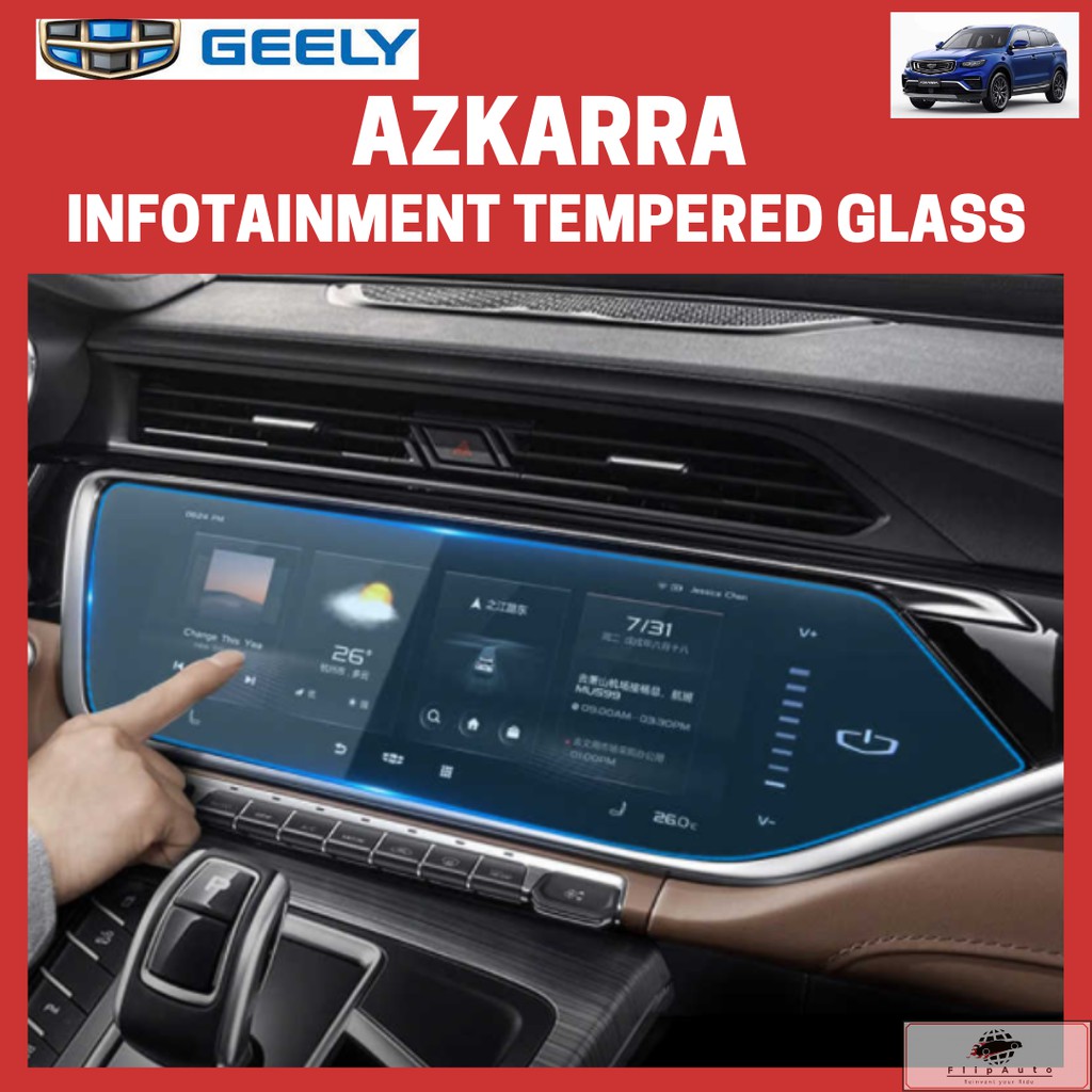 GEELY AZKARRA Infotainment Tempered Glass Screen Protector Accessories ...