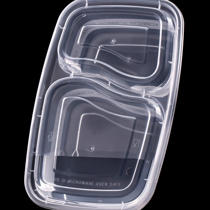 10pcs 3D Edible level Thicken Disposable Bento Box 4 division/grid with ...