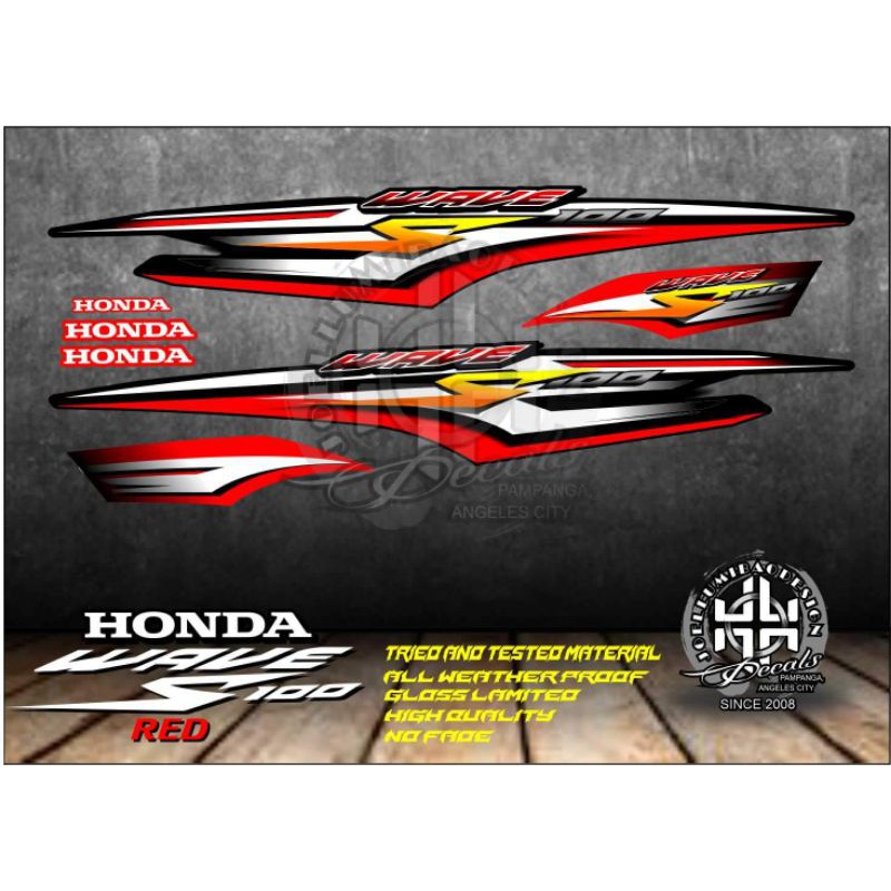 Honda Wave S 100 sticker stock designs | Shopee Philippines