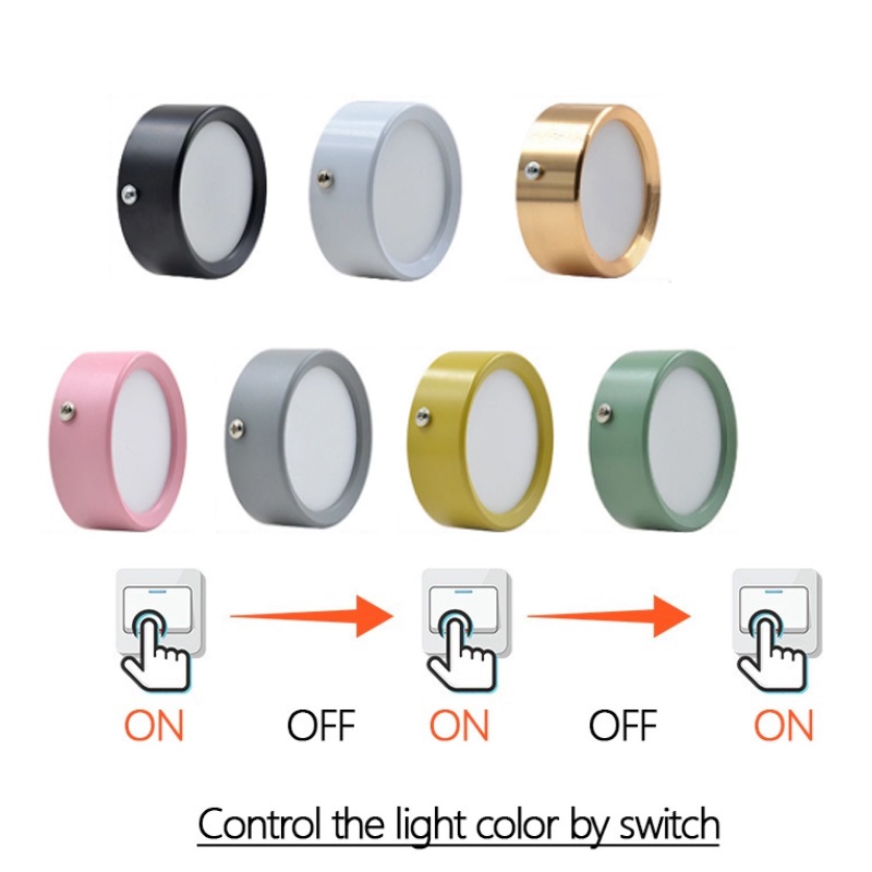 5/10W LED Ceiling Light Spot Light 3 Colors Lamp Slim Downlight Macaron ...