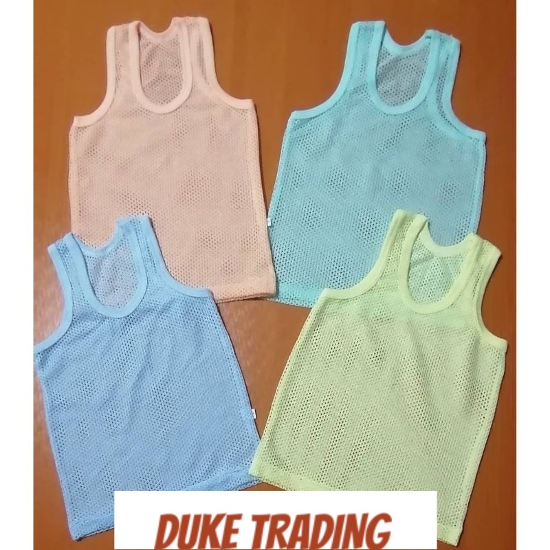 COD 12 pcs Baby Tops White Sando Sabrina T-shirt Muscle Aircon Sando ...