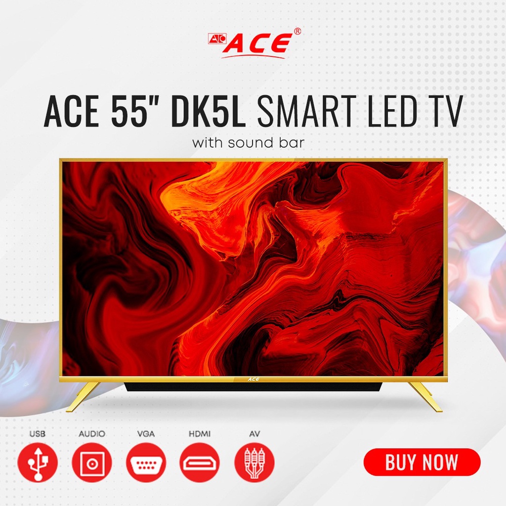 ACE 55" DK5 Smart Aluminum Gold Frame With Built-in Soundbar 4k ...