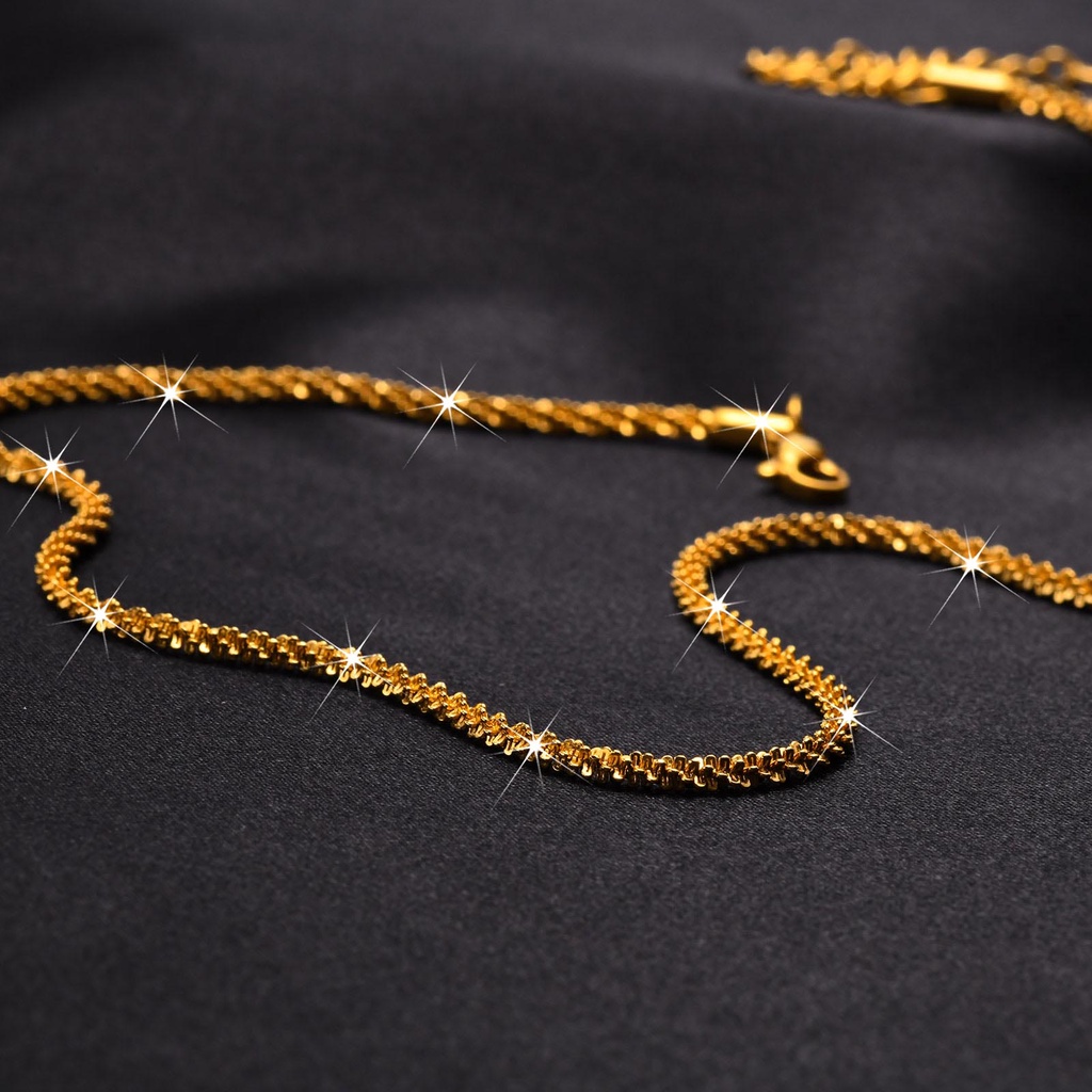 Vnox Sparkle Chain Necklace,Gold and Silver Diamond Shiny Charm Chain ...