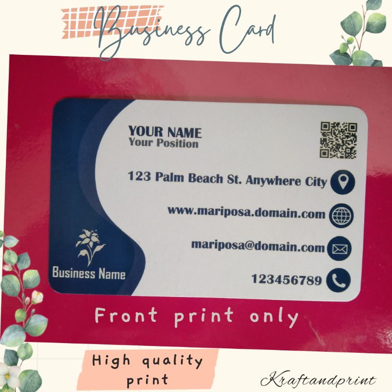 Business Card / Calling Card - FRONT print only | Shopee Philippines