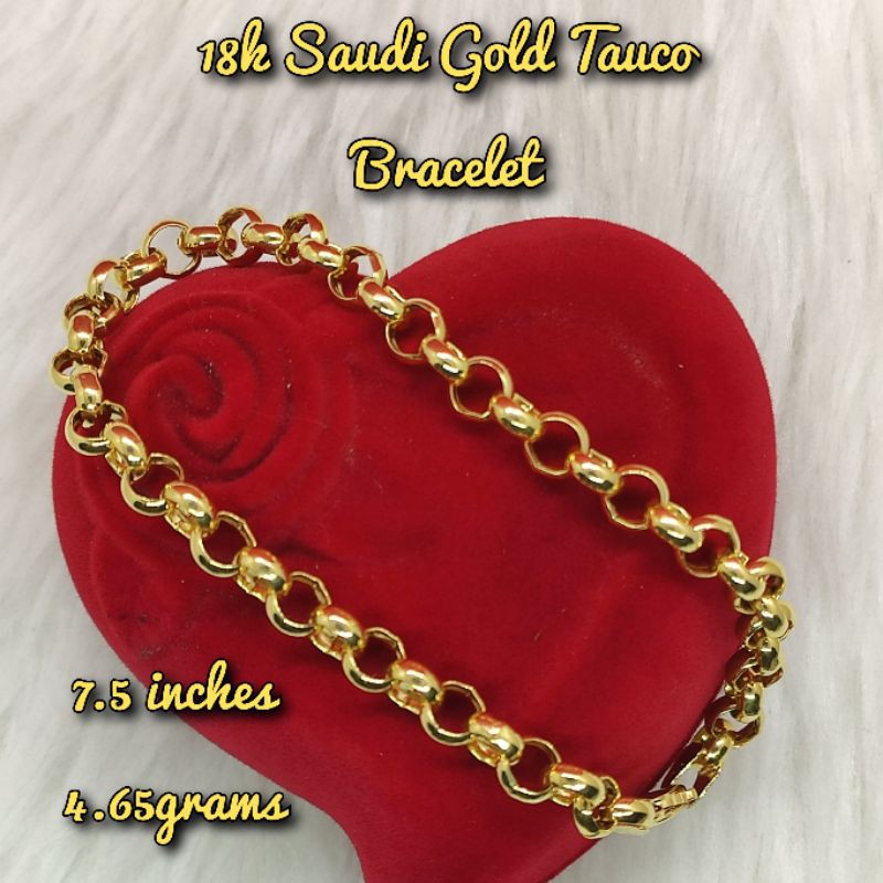 COD 18K SAUDI GOLD TAUCO BRACELET Shopee Philippines