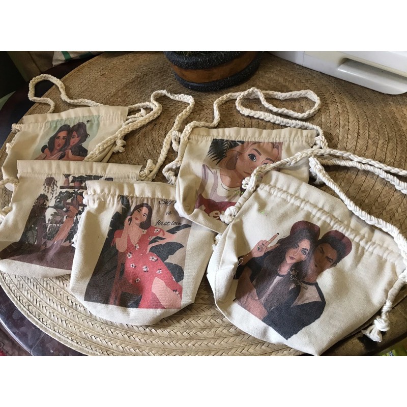 personalized mini body bag for adult and kids soft fabric with lining ...