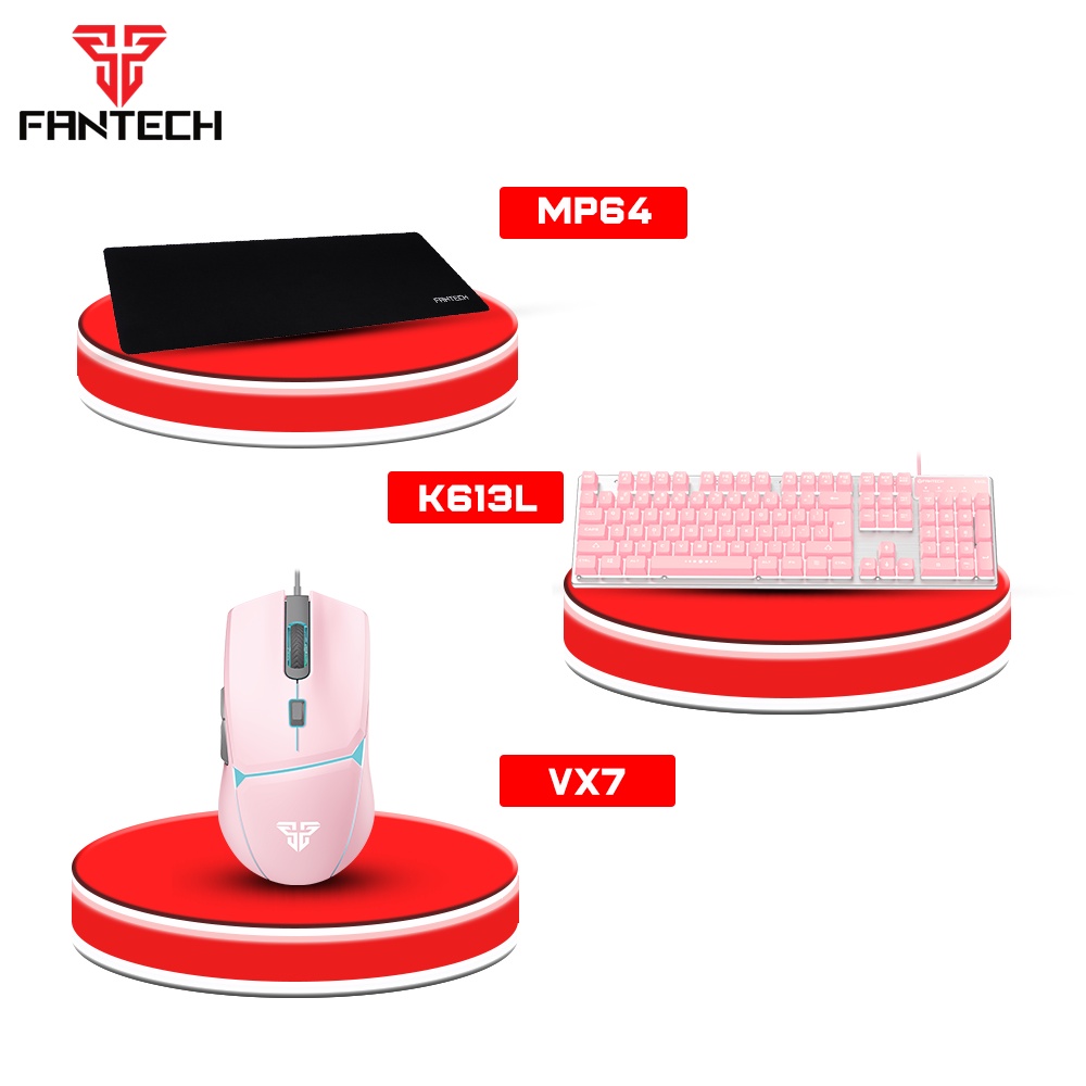 Fantech Bundle 3in1 K613L Membrane Keyboard VX7 Crypto Gaming mouse ...