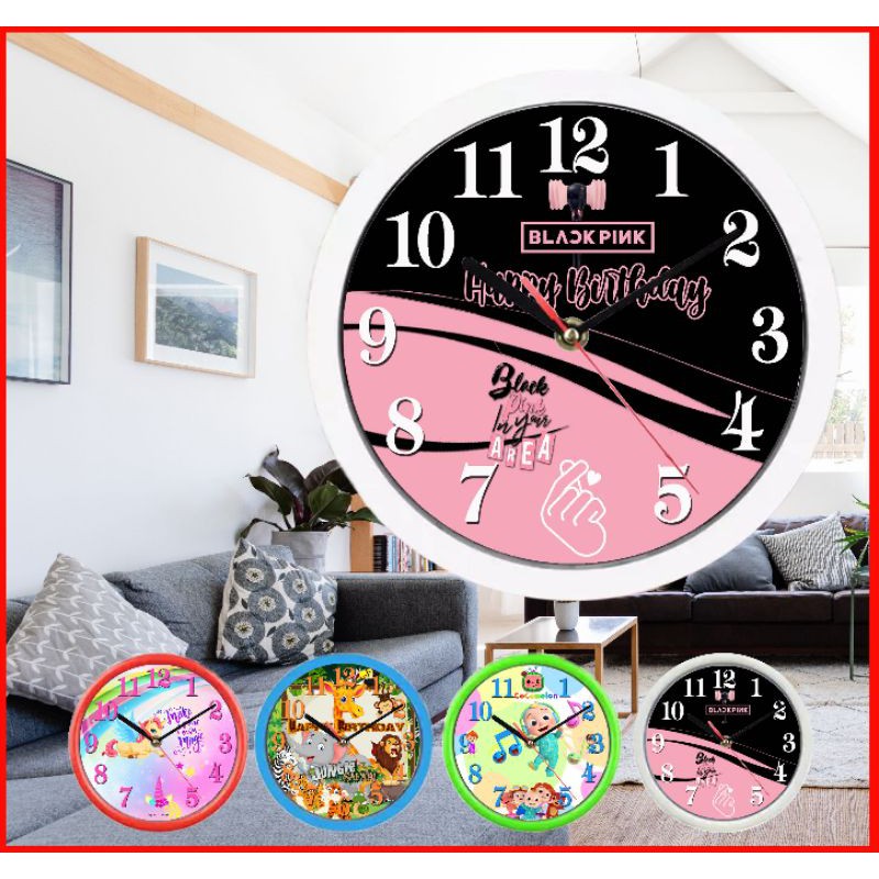 Black Pink Wall Clock Birthday Souvenir | Shopee Philippines