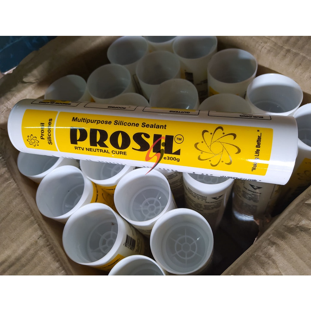(300g/tube) Prosil Multi-Purpose Silicone Sealant | clear, grey, white ...