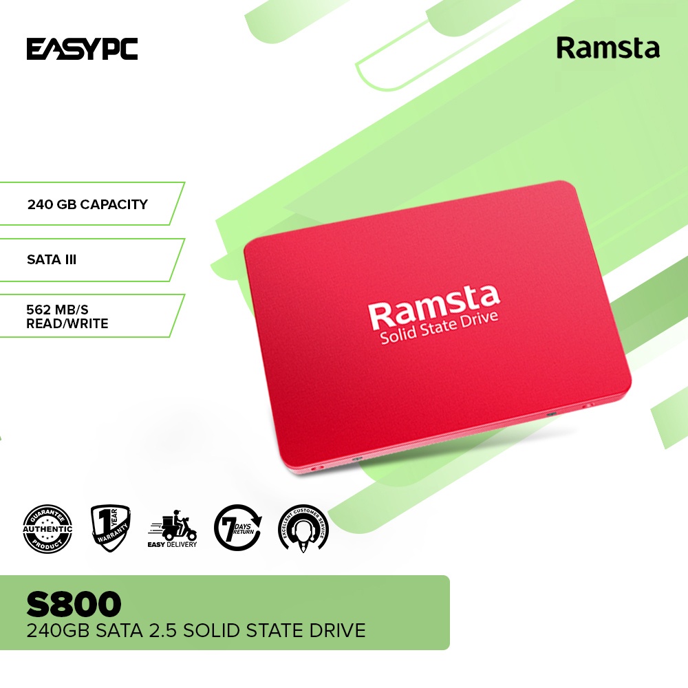 EasyPC | Ramsta S800 120GB / 240GB / 128GB / 256GB / 512GB / 1TB SATA 2 ...