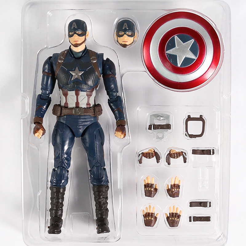 Marvel SHF Captain America Action Figure Avengers Endgame Collectible ...