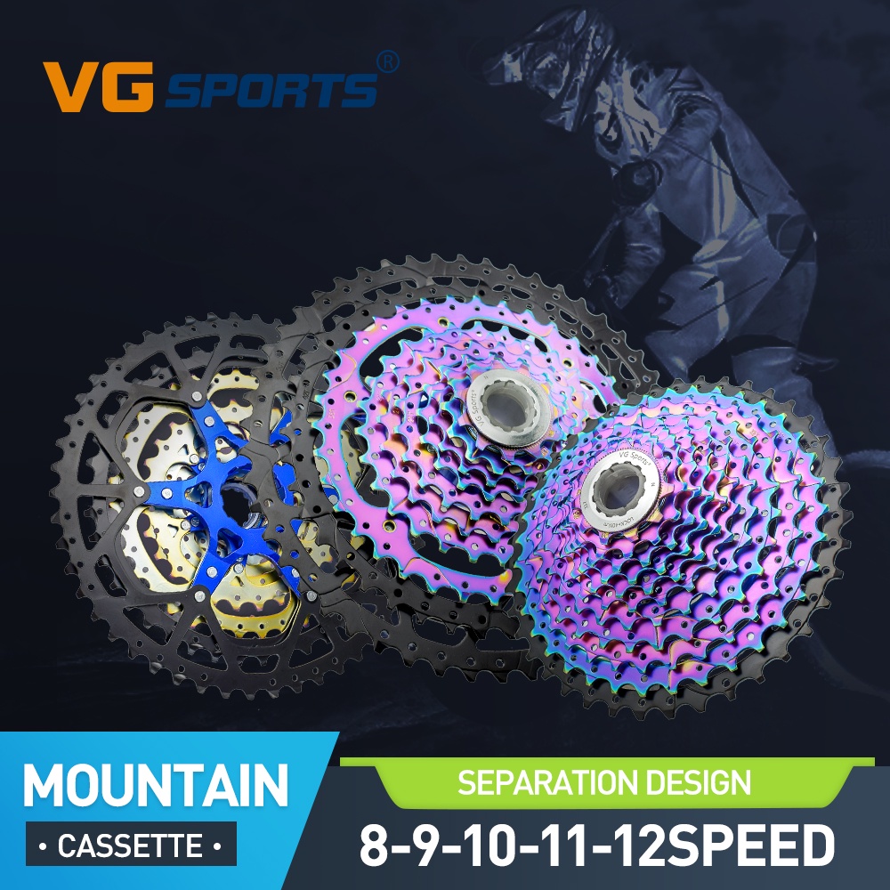 VG Sports 8 9 10 11 12 Speed 11-42T/46T/50T/52T Rainbow MTB Bicycle ...