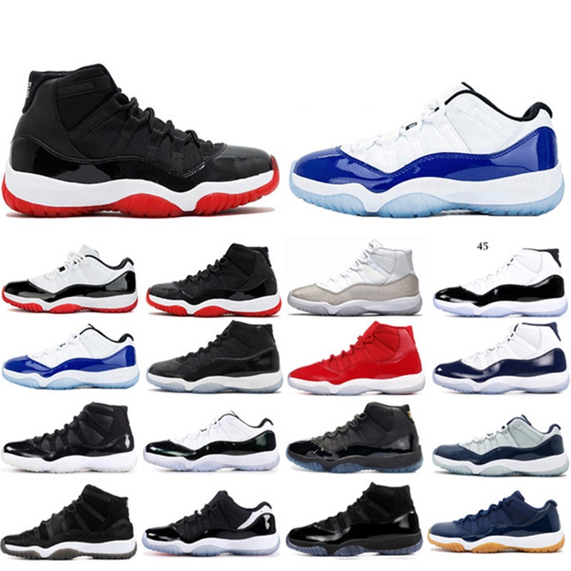 new bred retro aj 11 aj11 men basketball shoes concord 45 cool gray cap ...