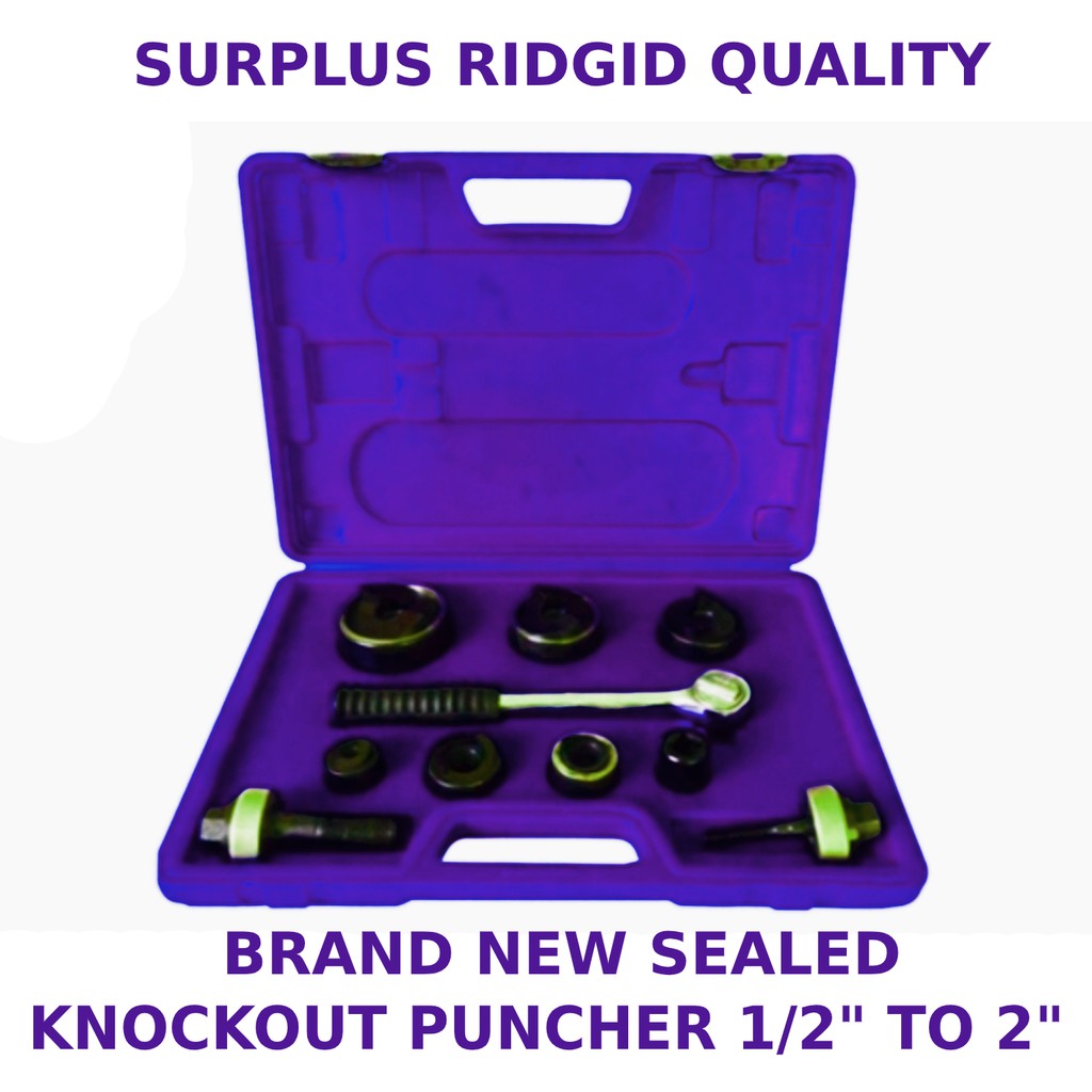 Manual Knockout Puncher FUJIMA JAPAN Ridgid Quality 1/2" to 2" SET ...