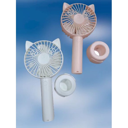 NEW!!! HANDHELD STAND FAN WITH CUTE CAT EAR DESIGN RECHARGEABLE ...