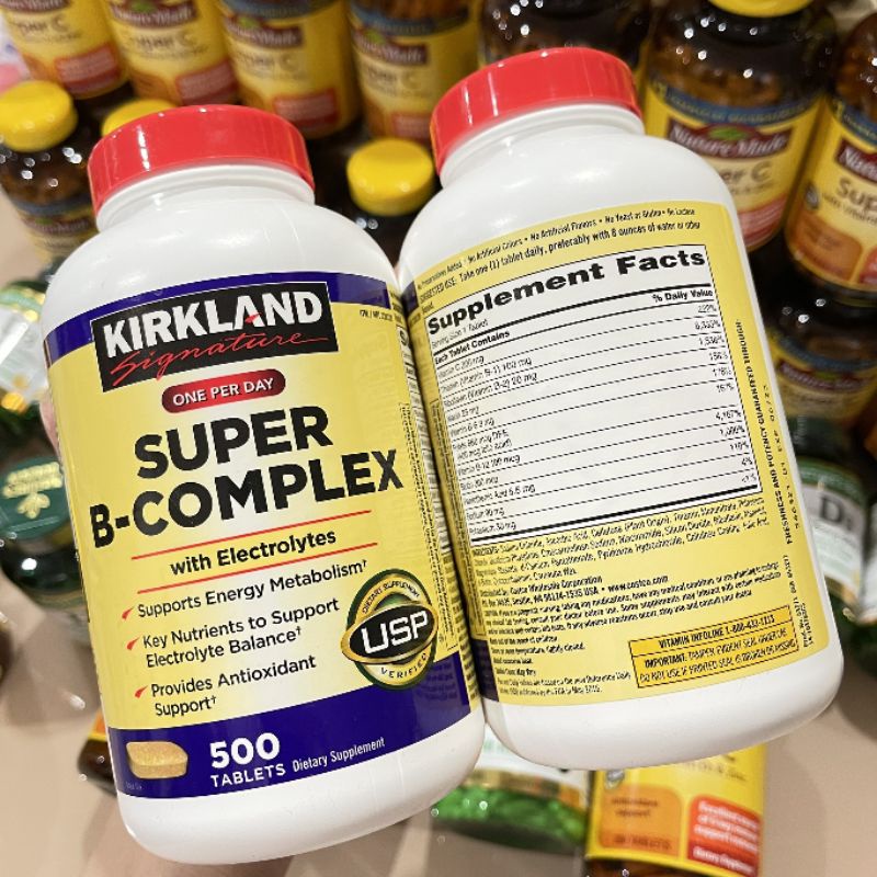 Kirkland Signature Super B-Complex Vitamin B Complex 500 Tablets | Shopee Philippines