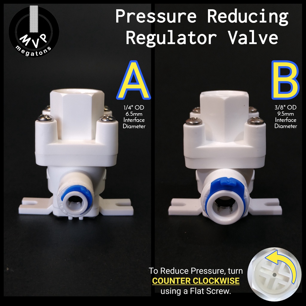 Water Pressure Reducing Regulator Valve Quick Connect for Reverse ...