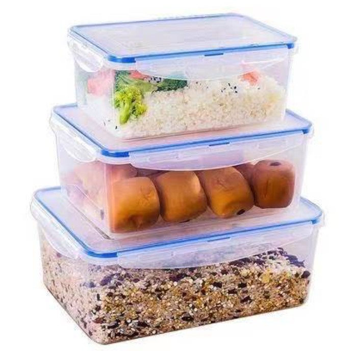 Rectangle 3pcs Food Container Tupperware 2L | Shopee Philippines