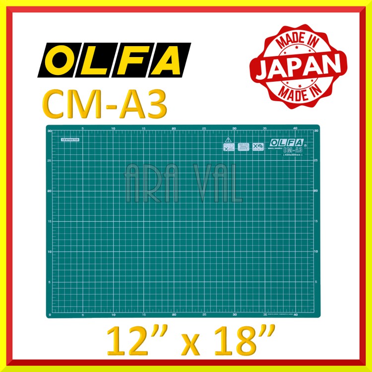 Olfa Multi-purpose Self-healing Craft Mat CM-A3 17cm x 45cm x 2mm Cutting Mat made in Japan ...