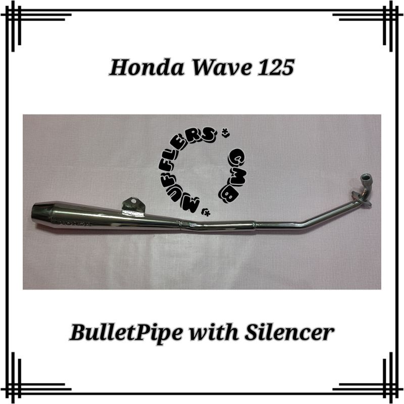 Honda Wave 125 - BulletPipe - Stainless - Muffler (with Silencer ...