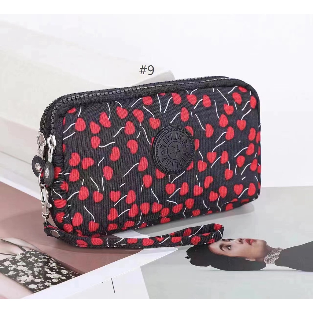 #0166 Two Zipper Women Wallet Fashion Nylon Wallet | Shopee Philippines